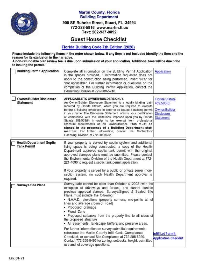 Checklist Guest House Requirement PDF | PDF | Architect | Roof