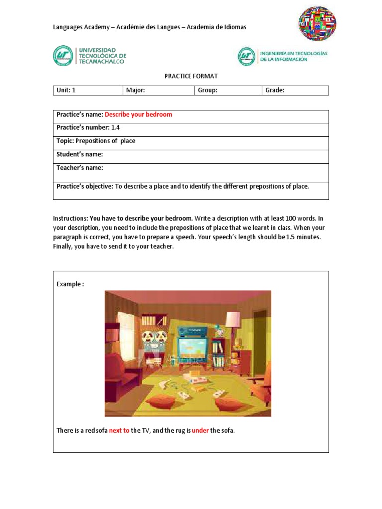 Language Learners: Bedroom Description | PDF | Communication ...