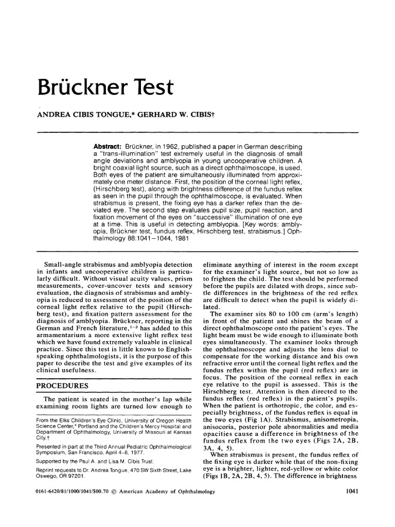 Briici Ner Test: Andrea Cibis Tongue, Gerhard W. Cibist | PDF ...