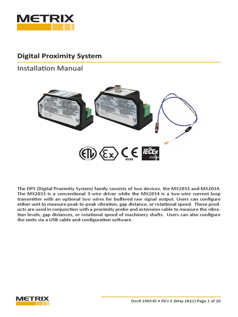 Metrix DPS Manual Installation Mx2032 Mx2033 Mx2034 Dps Doc 100545 ...