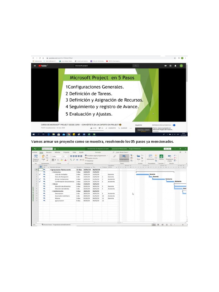 Guía paso a paso para la planificación y seguimiento de un proyecto utilizando Microsoft Project ...