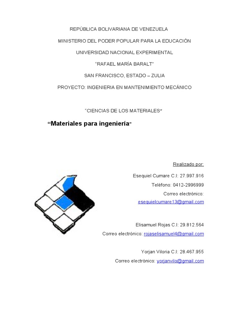 Materiales para Ingenieria | PDF | Ingeniería Cerámica | Polímeros