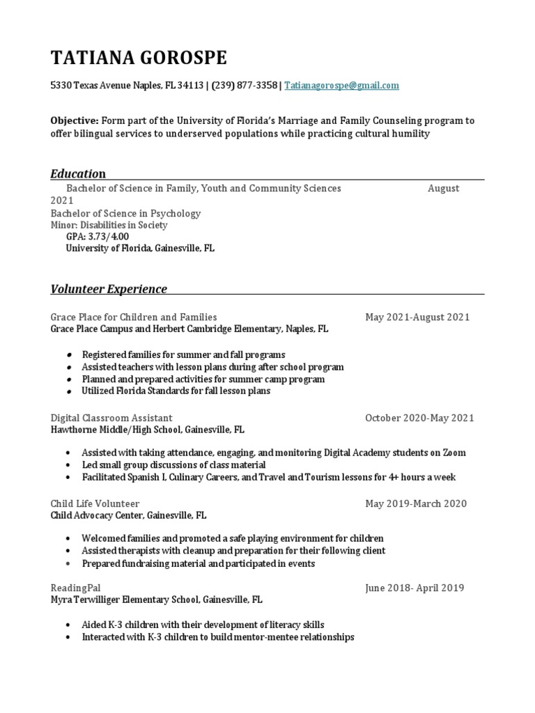 Tatiana Gorospe: Educatio N | PDF | Mentorship | Further Education