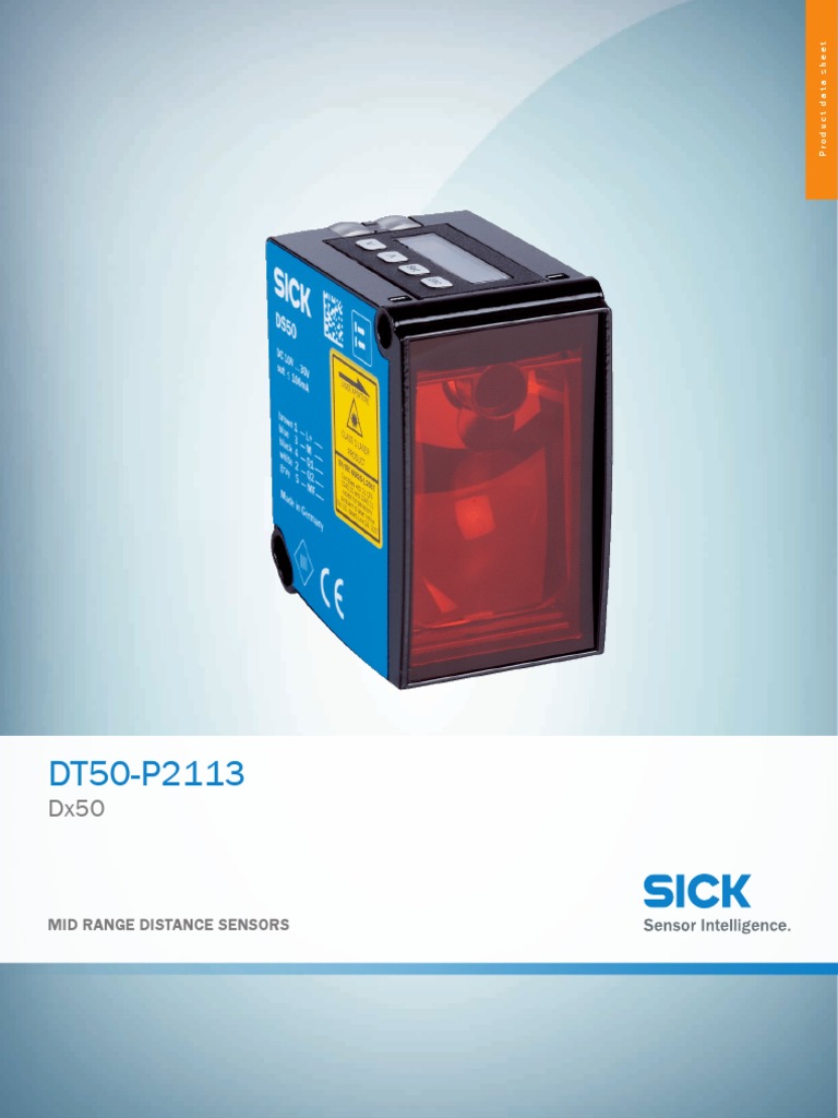 Datasheet - DT50-P2113 - 1047314 - en - Sick | PDF | Laser | Electrical ...