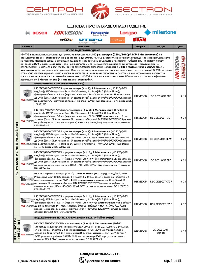 Sectron CCTV Feb 2021 | PDF