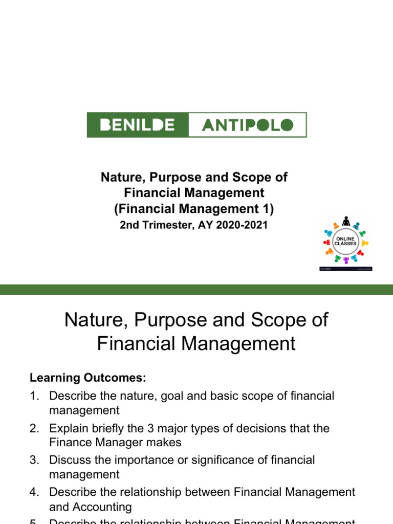 Nature and Scope of Financial Management | PDF | Microeconomics ...