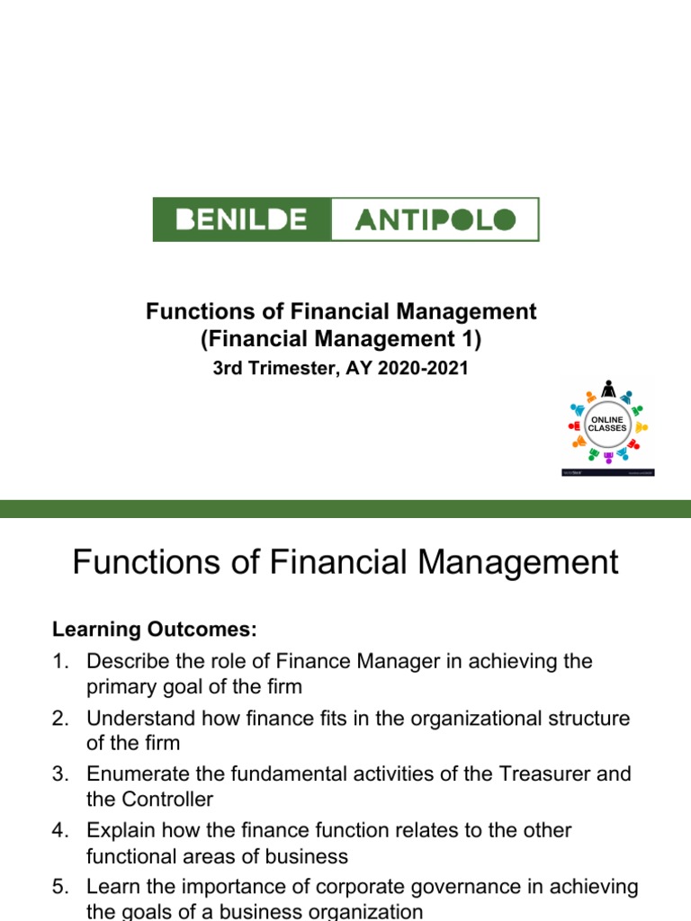 Functions of Financial Management | PDF | Corporate Governance ...