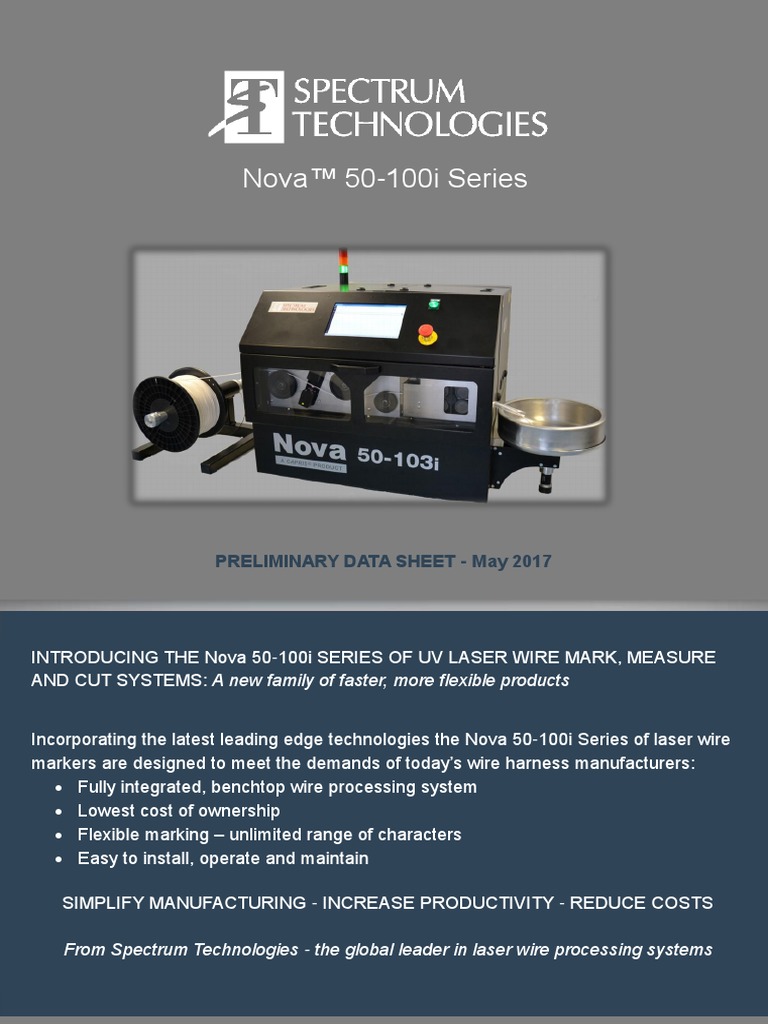 Spectrum Nova50-100i EN | PDF | Wire | Laser