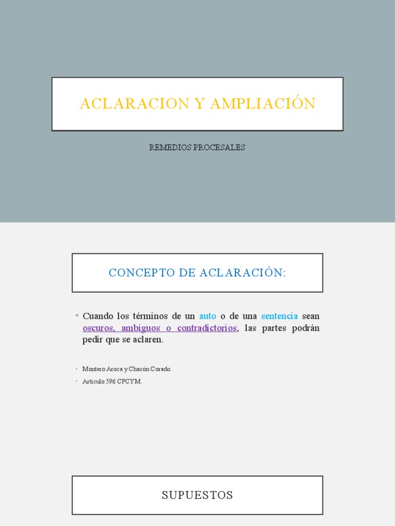 Aclaracion y Ampliación | PDF
