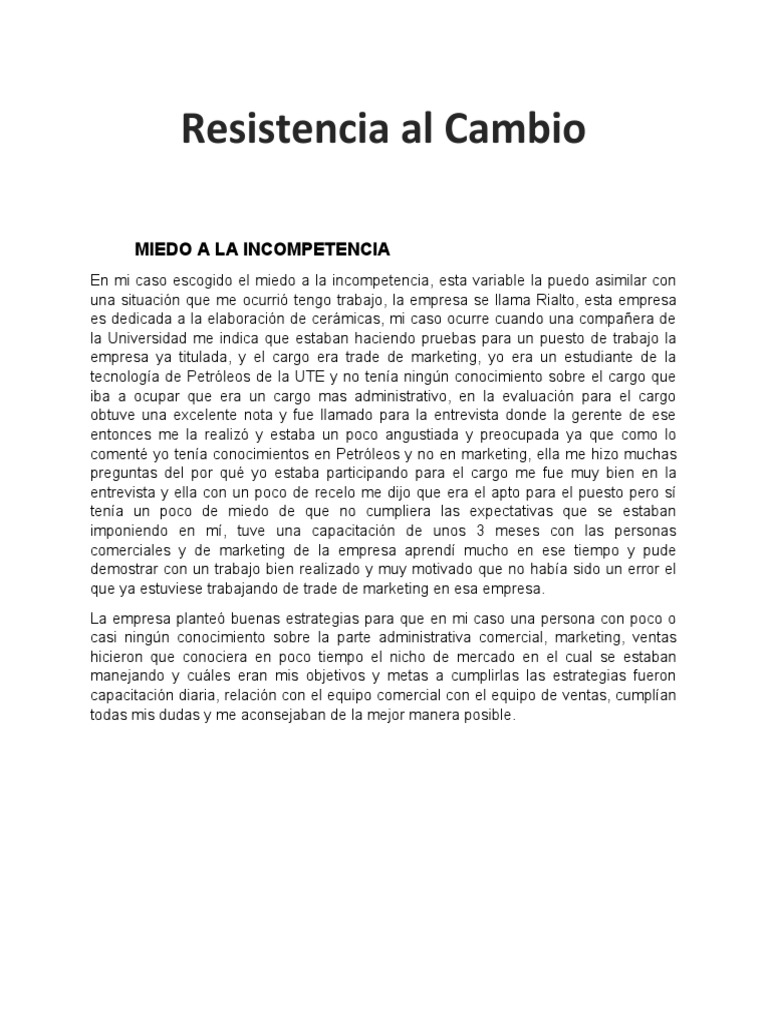 Superando el Miedo a la Incompetencia | PDF | Relaciones personales ...