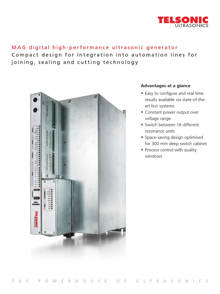 MAG Digital Ultrasonic Generator Overview | PDF | Resonance | Ultrasound