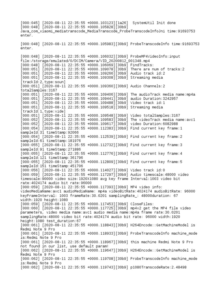 Trace | PDF | Codec | Data Compression