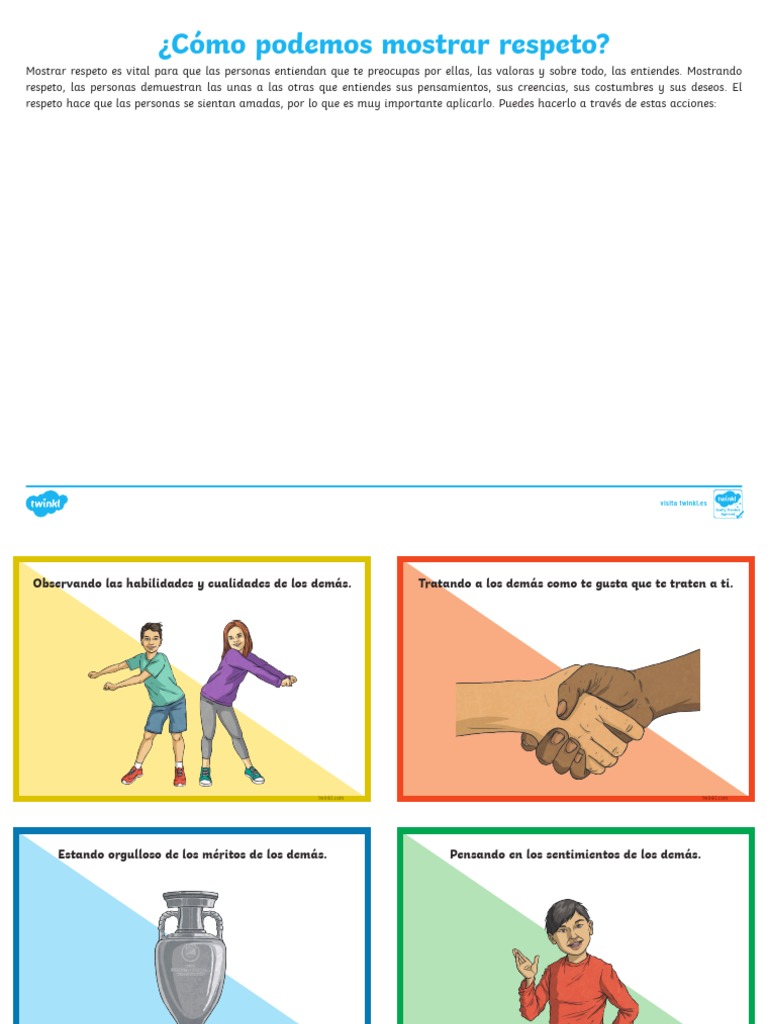 Formas de mostrar respeto a los demás | PDF