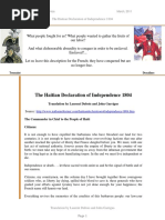 The Haitian Declaration of Independence, 'It Is Not Enough To Have ...