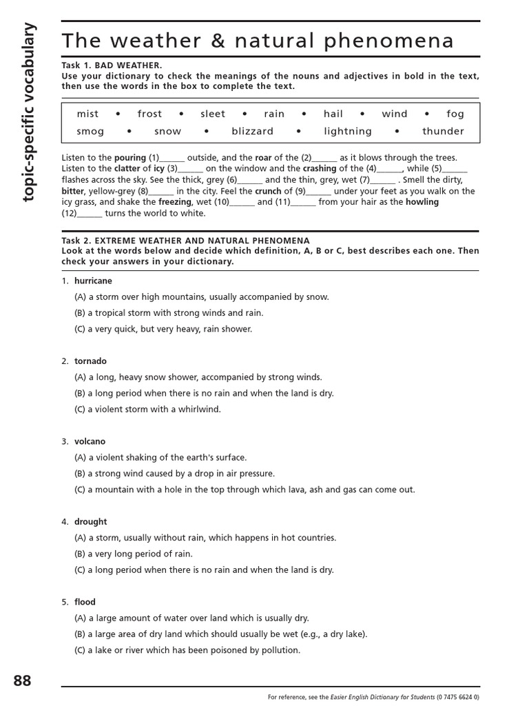Weather and Natural Phenomena-1 | PDF | Storms | Volcano