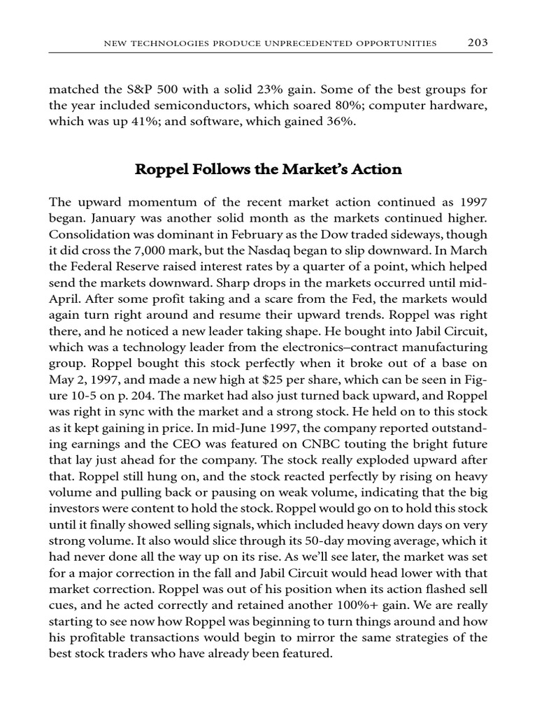 Jim Roppel Market Action 1 | PDF | Stocks | Stock Market