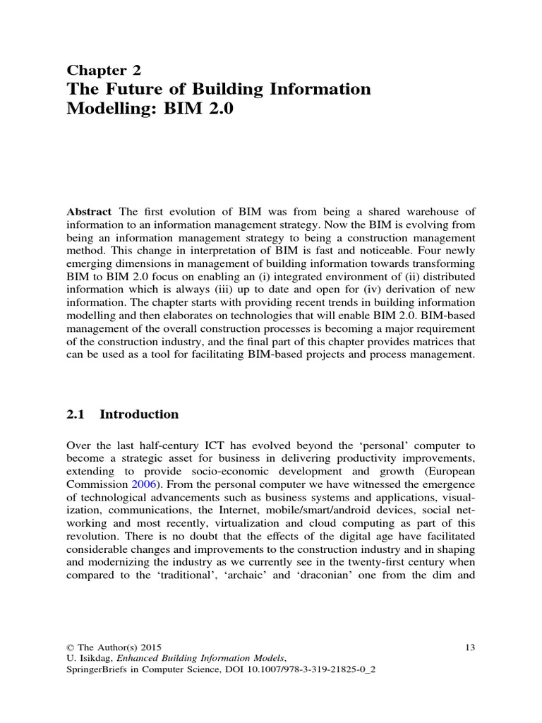 The Future of Building Information Modelling: BIM 2.0 | PDF | Building ...