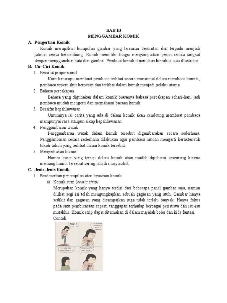 BAB 10 Menggambar Komik SBK 8 | PDF