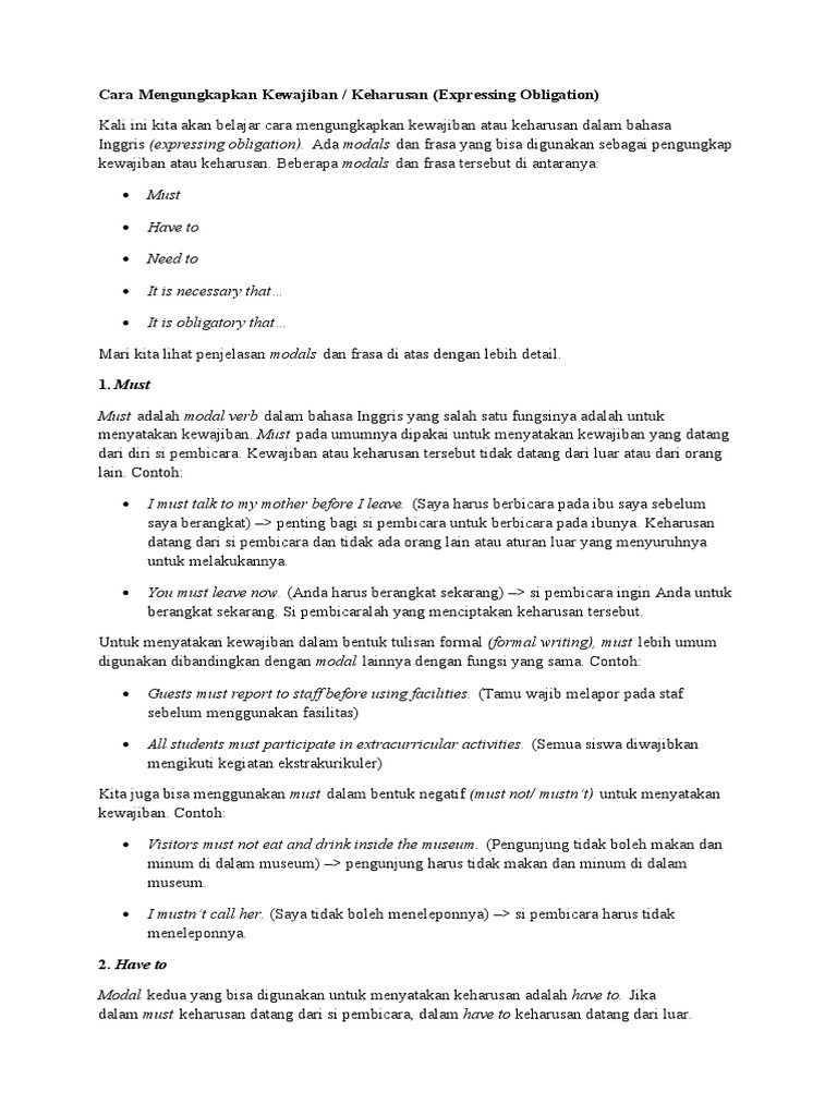 Expression Obligation | PDF