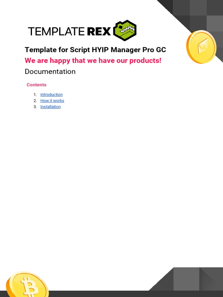 Free Template for HYIP Manager Pro | PDF | Zip (File Format) | Html