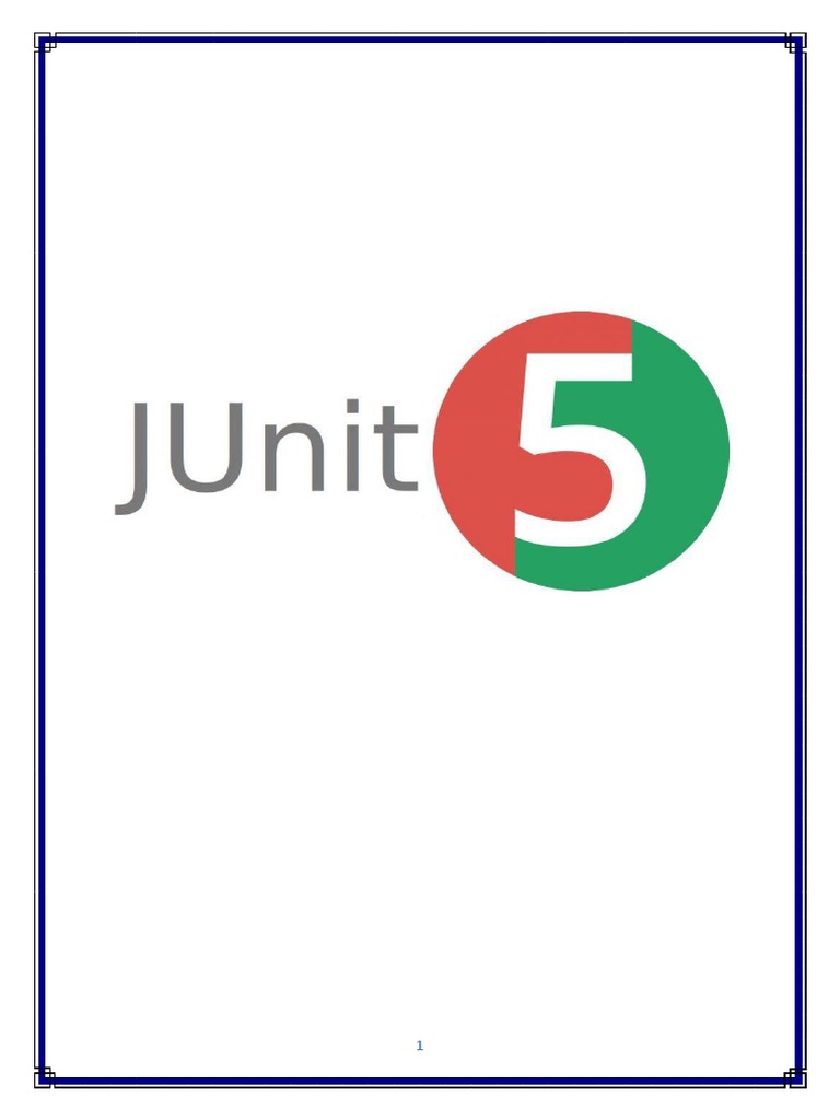 Junit 5 Pdf Unit Testing Software Testing