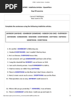 Indefinite Pronouns Practice 1 | PDF