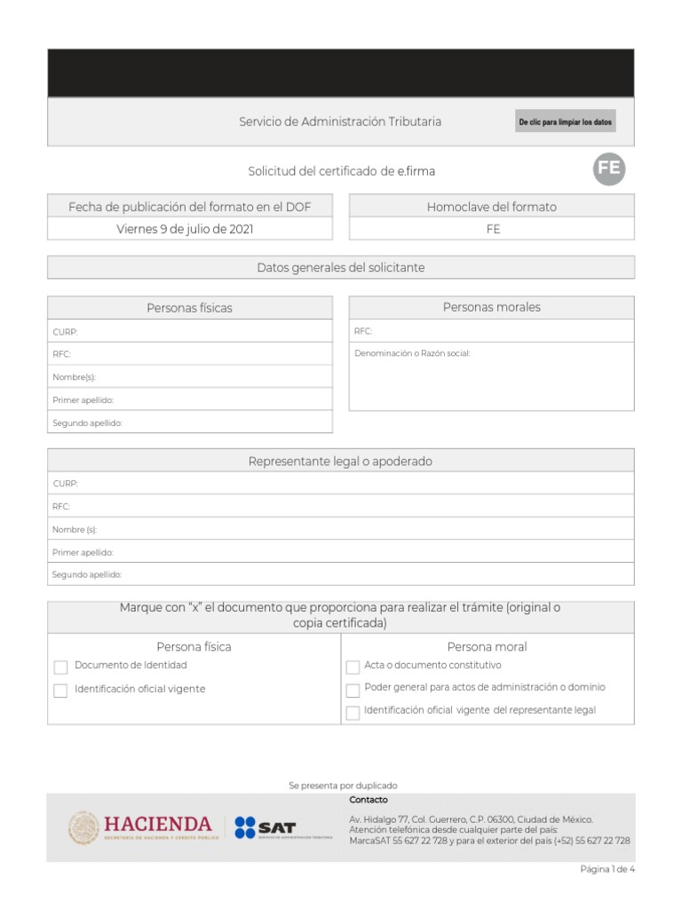 Solicitud+de+Certificado+de+e Firma+09072021 | PDF | Informática ...
