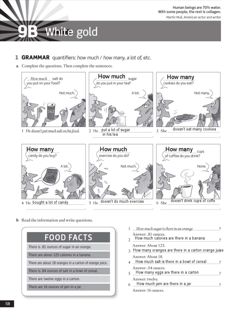 9B Workbook | PDF | Food And Drink | Foods