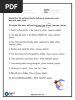 Grade 4 Adverb Activity Sheet | PDF