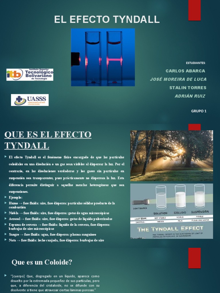Grupo 1 Efecto Tyndall | PDF | Coloide | Solución