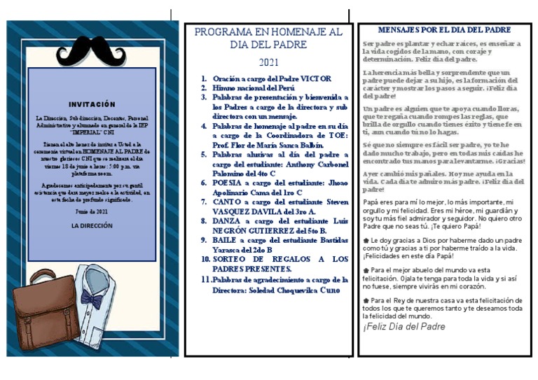 Programa Dia Del Padre | PDF