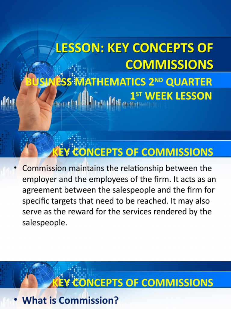 Understanding Commissions in Business Math | PDF | Sales | Business ...