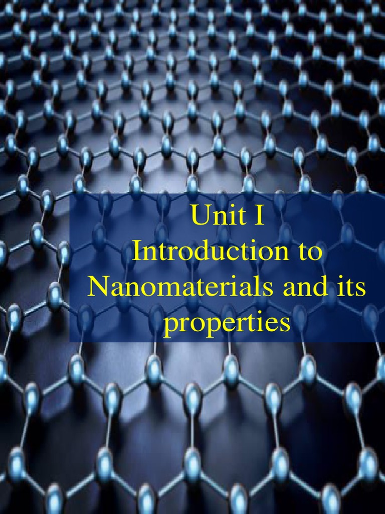 Introduction to Nanomaterials | PDF | X Ray Crystallography | Carbon ...