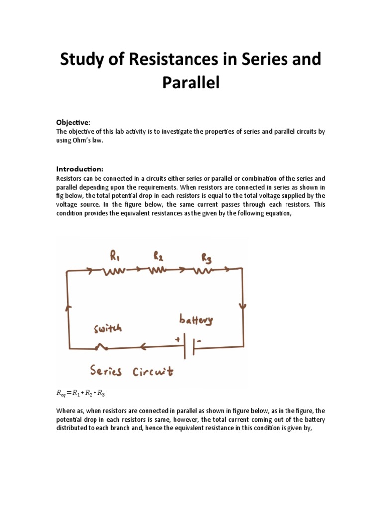 Seies and Parallel Resistance Finished | PDF | Electrical Network ...