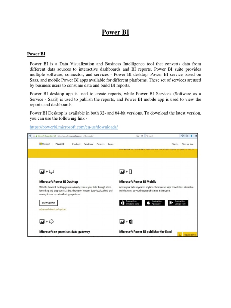 Power Bi | PDF | Microsoft Windows | Databases