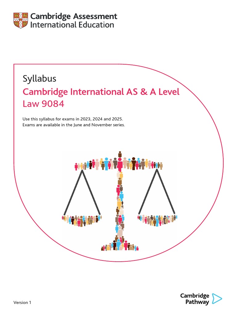 Syllabus: Cambridge International AS & A Level Law 9084 | PDF | Mens ...