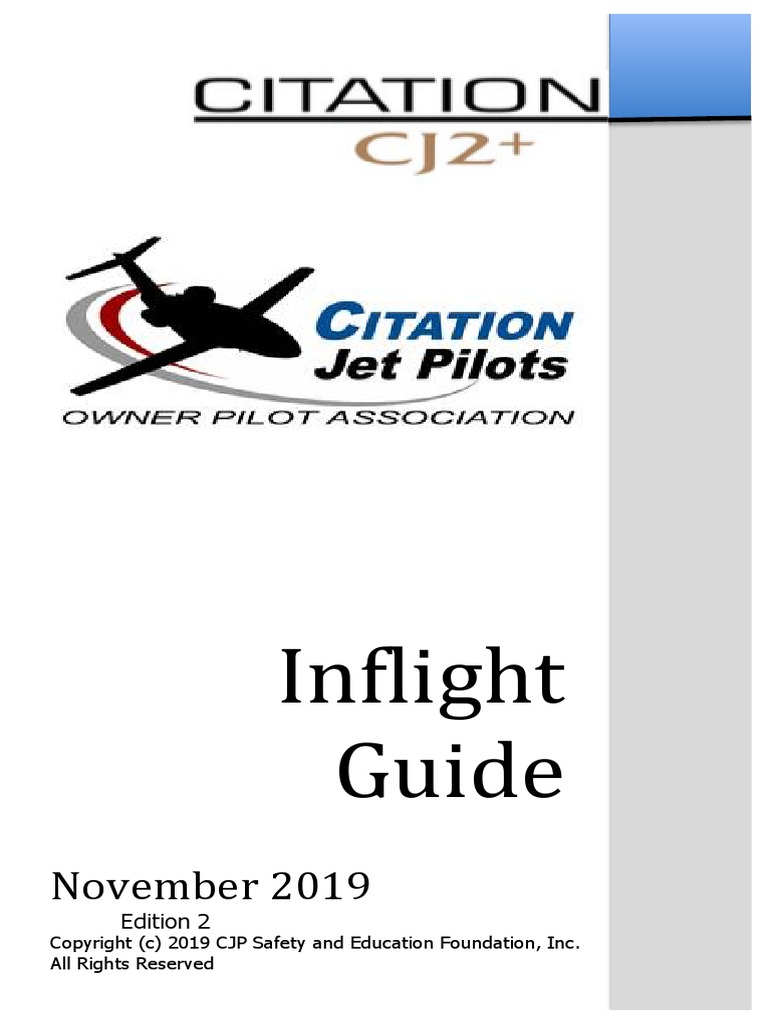 Inflight Guide CJ2+-V2.0 | PDF | Aviation | Aerospace
