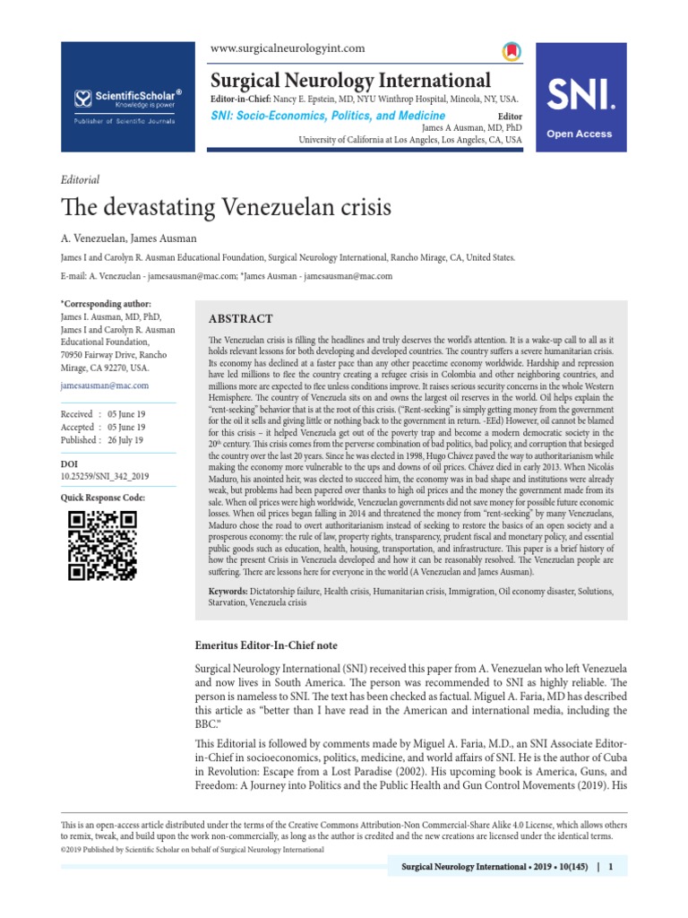 The Devastating Venezuelan Crisis | PDF | Hugo Chávez | Venezuela