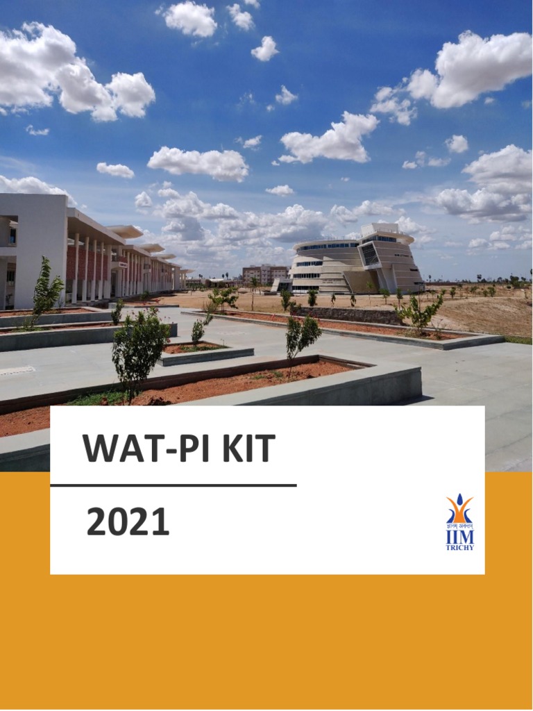 Iim Trichy Wat-Pi Kit 2021 | PDF | Reserve Bank Of India | Taxes