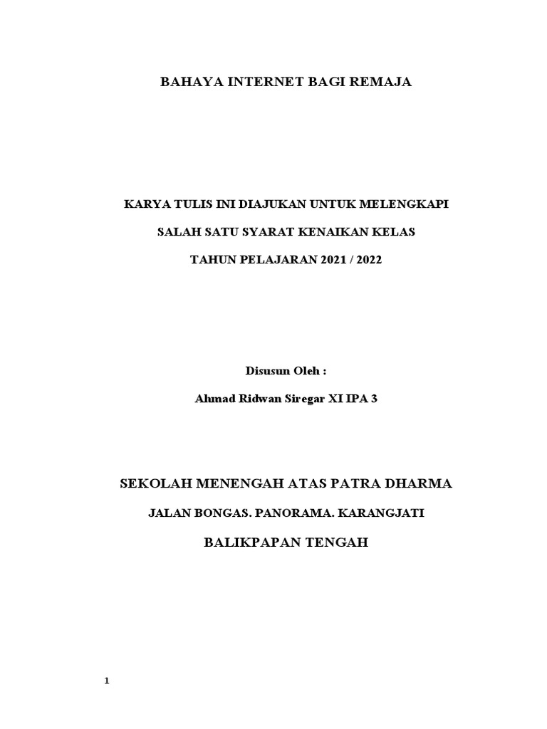 Karya Tulis Riduan 2 | PDF