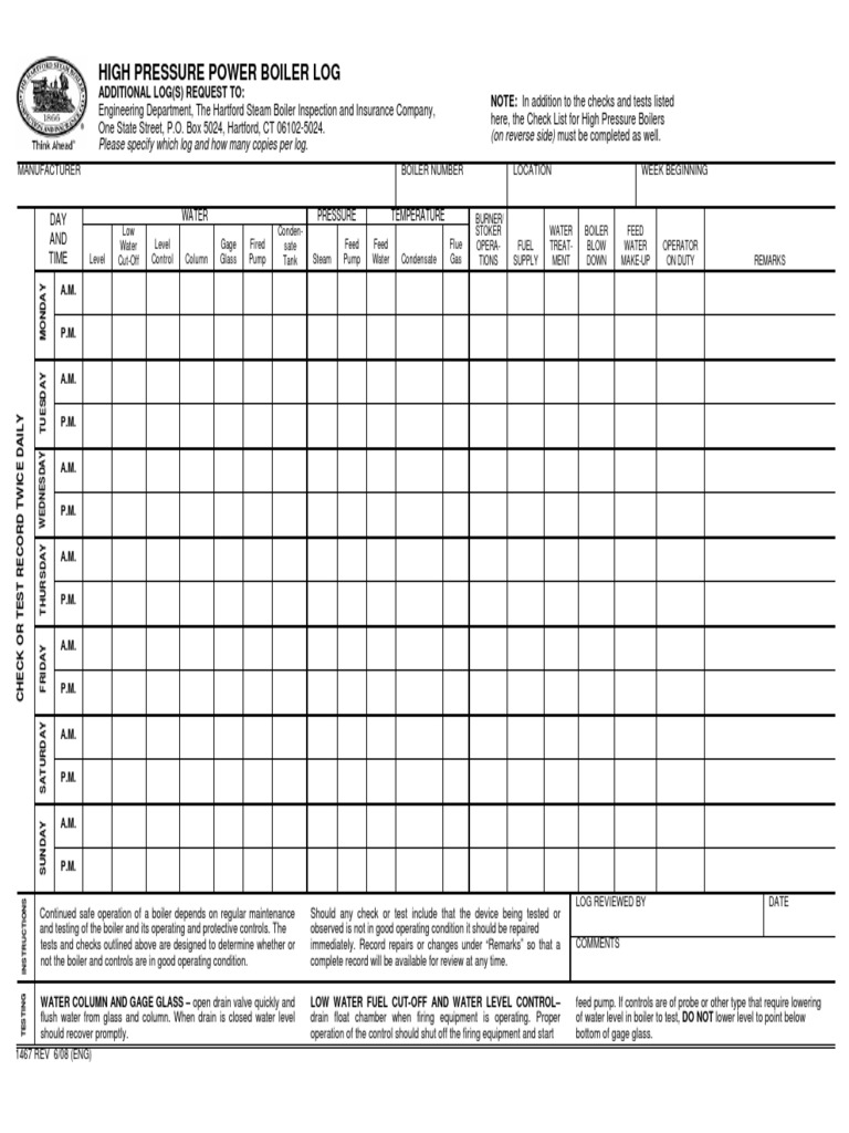 High Pressure Boiler Log | PDF | Boiler | Valve
