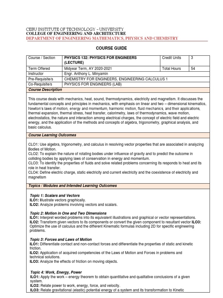 AA02Phys132 Course Guide Midyear Term 2020-2021 | Download Free PDF ...
