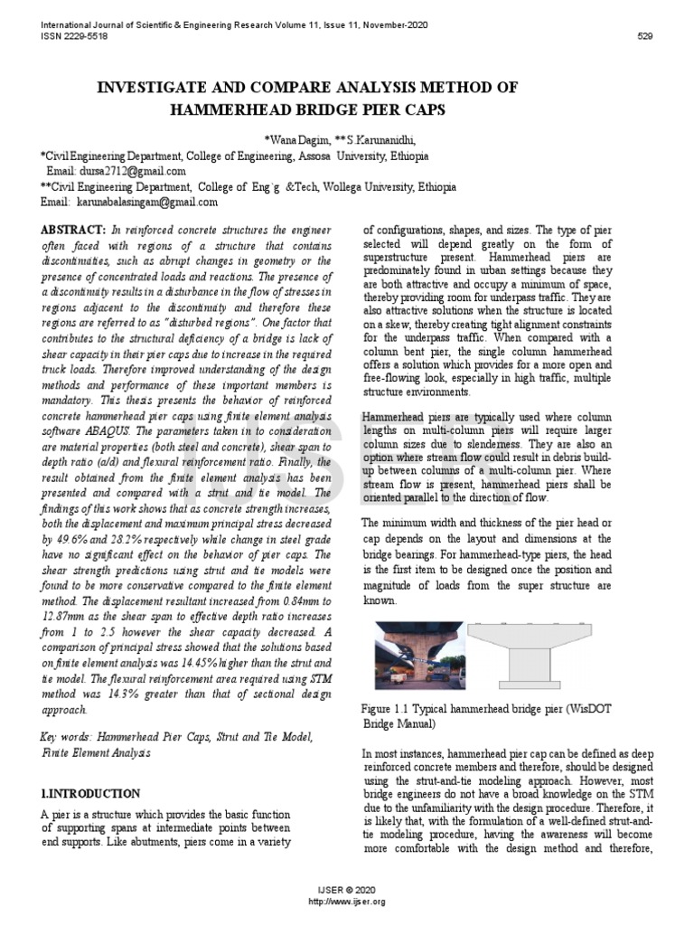 Investigate and Compare Analysis Method of Hammerhead Bridge Pier Caps ...