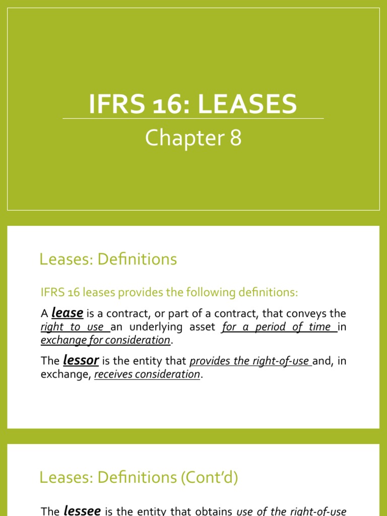 IFRS 16 Lease | PDF | Lease | Depreciation