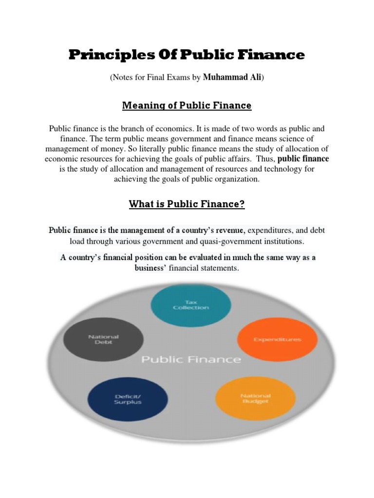 Principles of Public Finance Overview | PDF | Public Finance | Payroll Tax