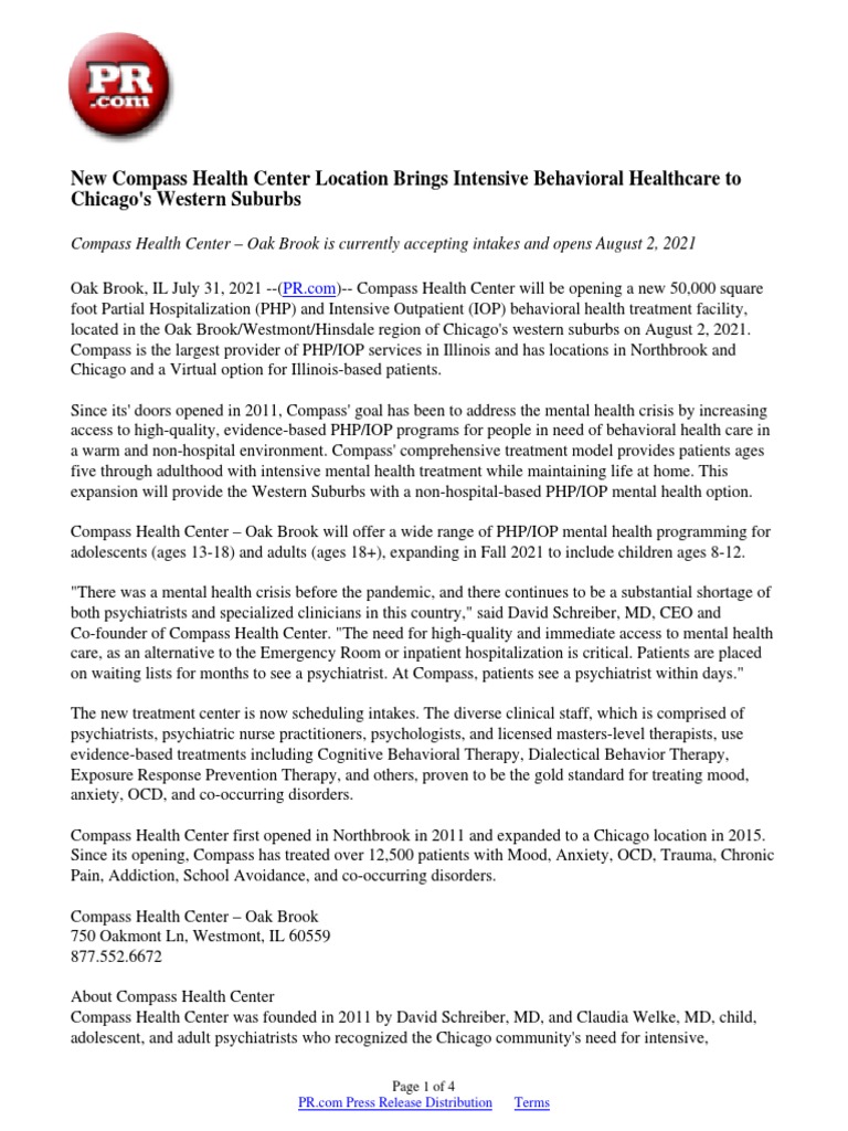 New Compass Health Center Location Brings Intensive Behavioral ...