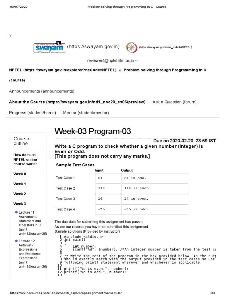 Noc20-Cs06 Week 03 Assignment 04 | PDF | Computer Engineering | Software Engineering