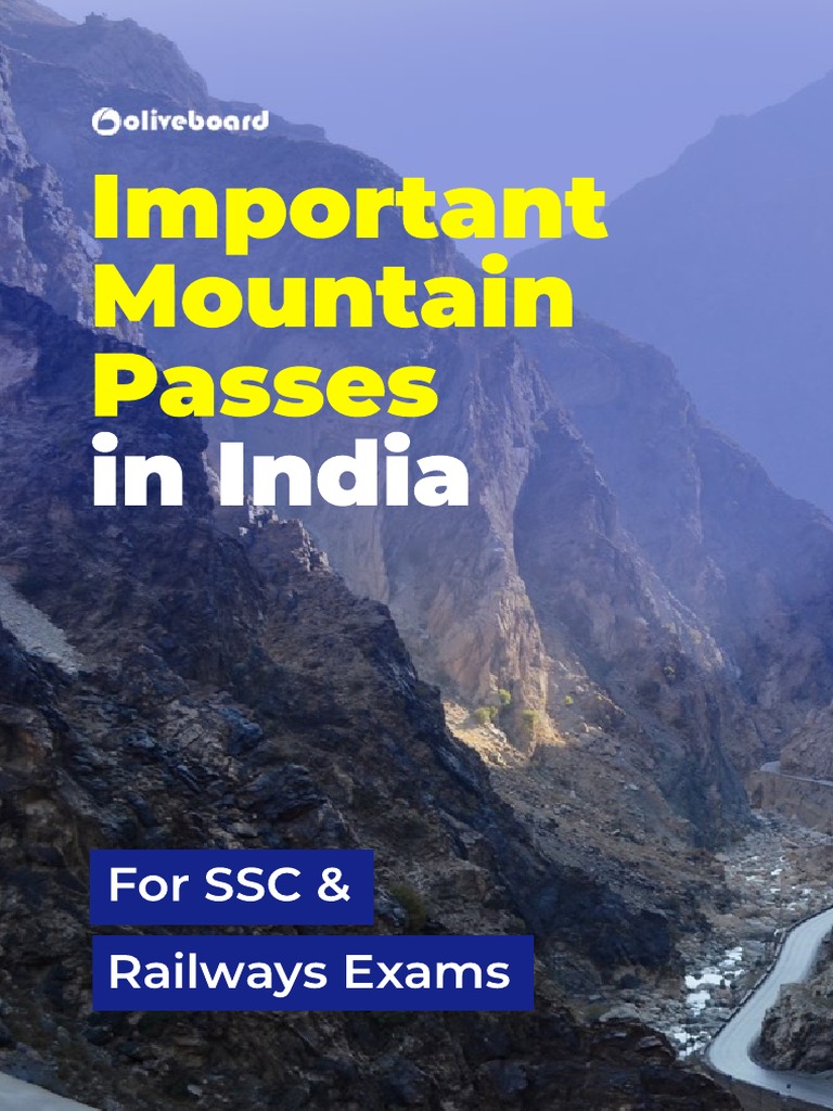 List Important Mountain Passes India | PDF | Mountains | Physiographic ...