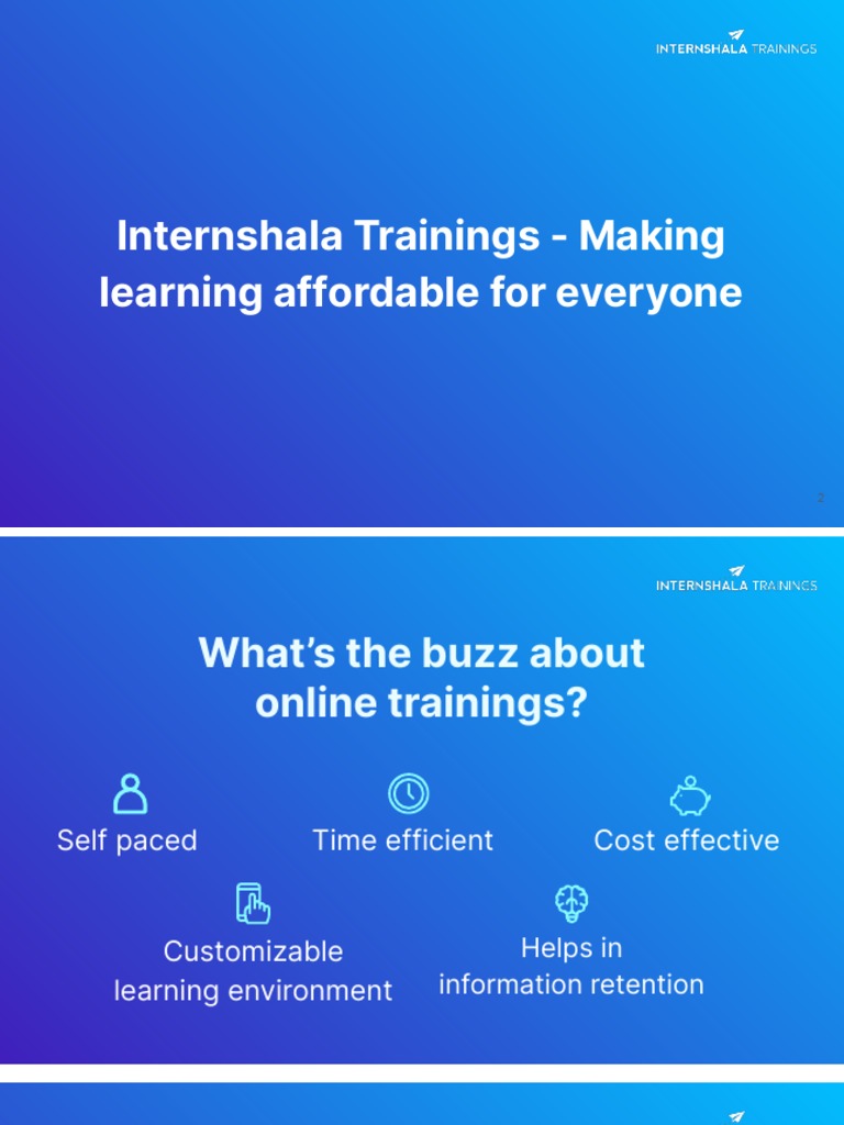 Internshala Online Trainings | PDF