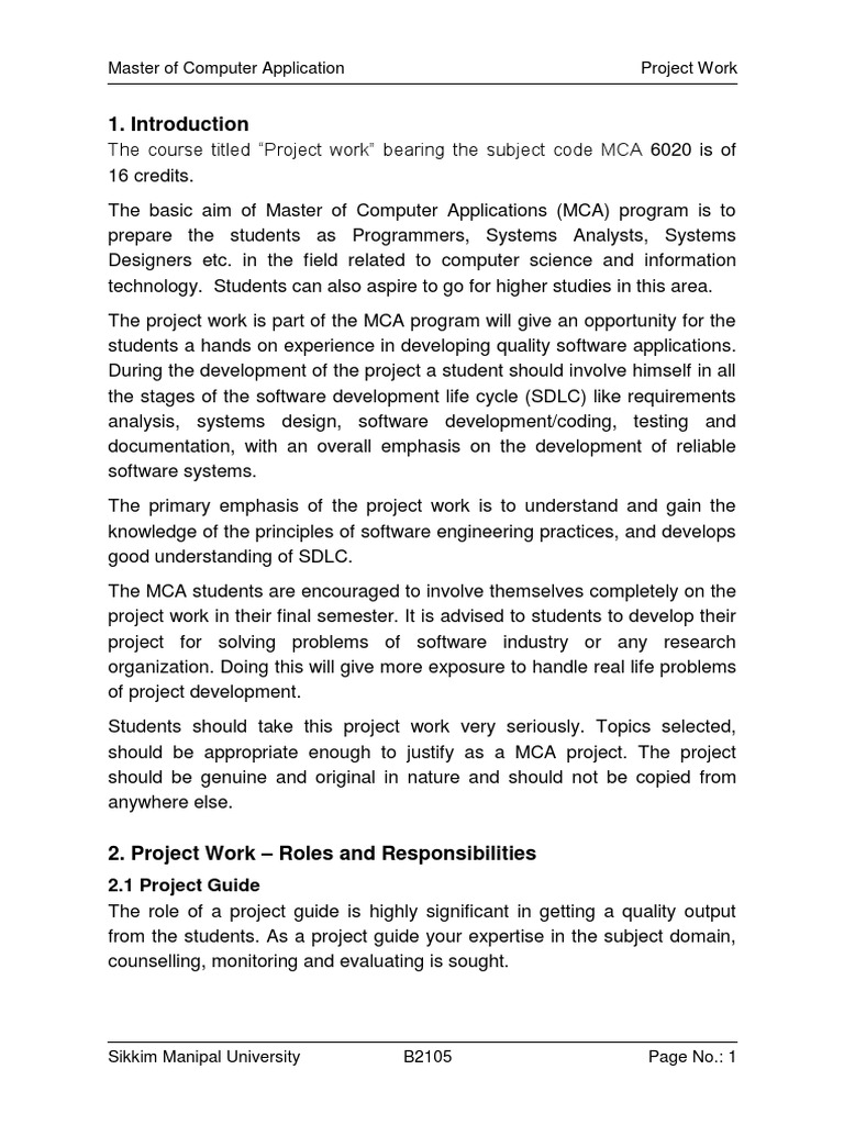 Master of Computer Application Project Work | PDF | Specification ...